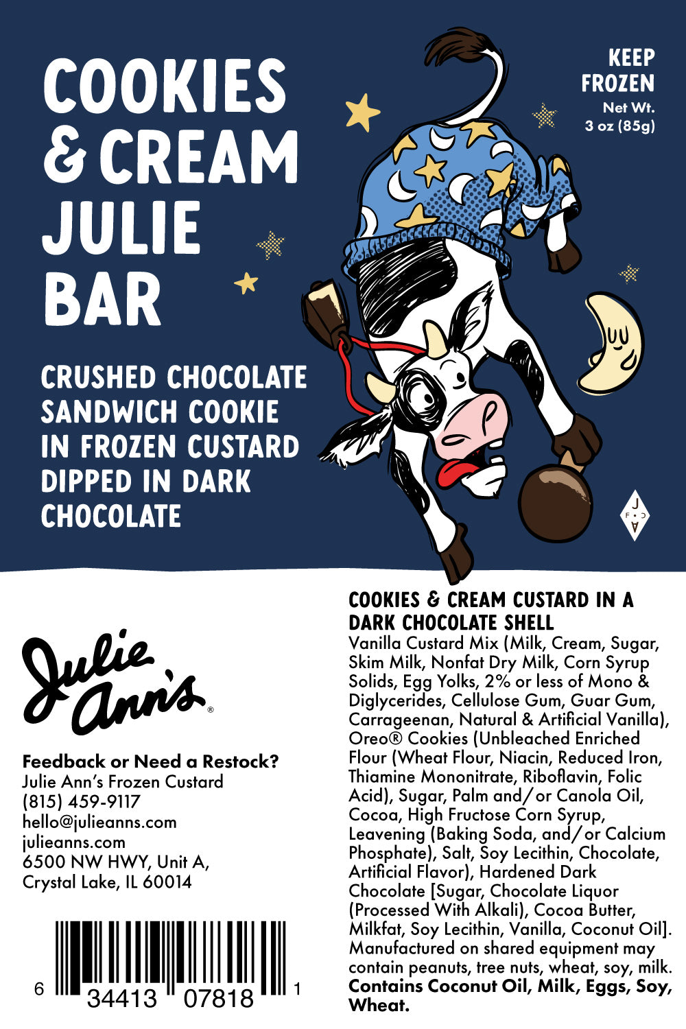 Bulk Cookies & Cream Julie Bars at Julie Ann’s – Julie Anns Frozen Custard